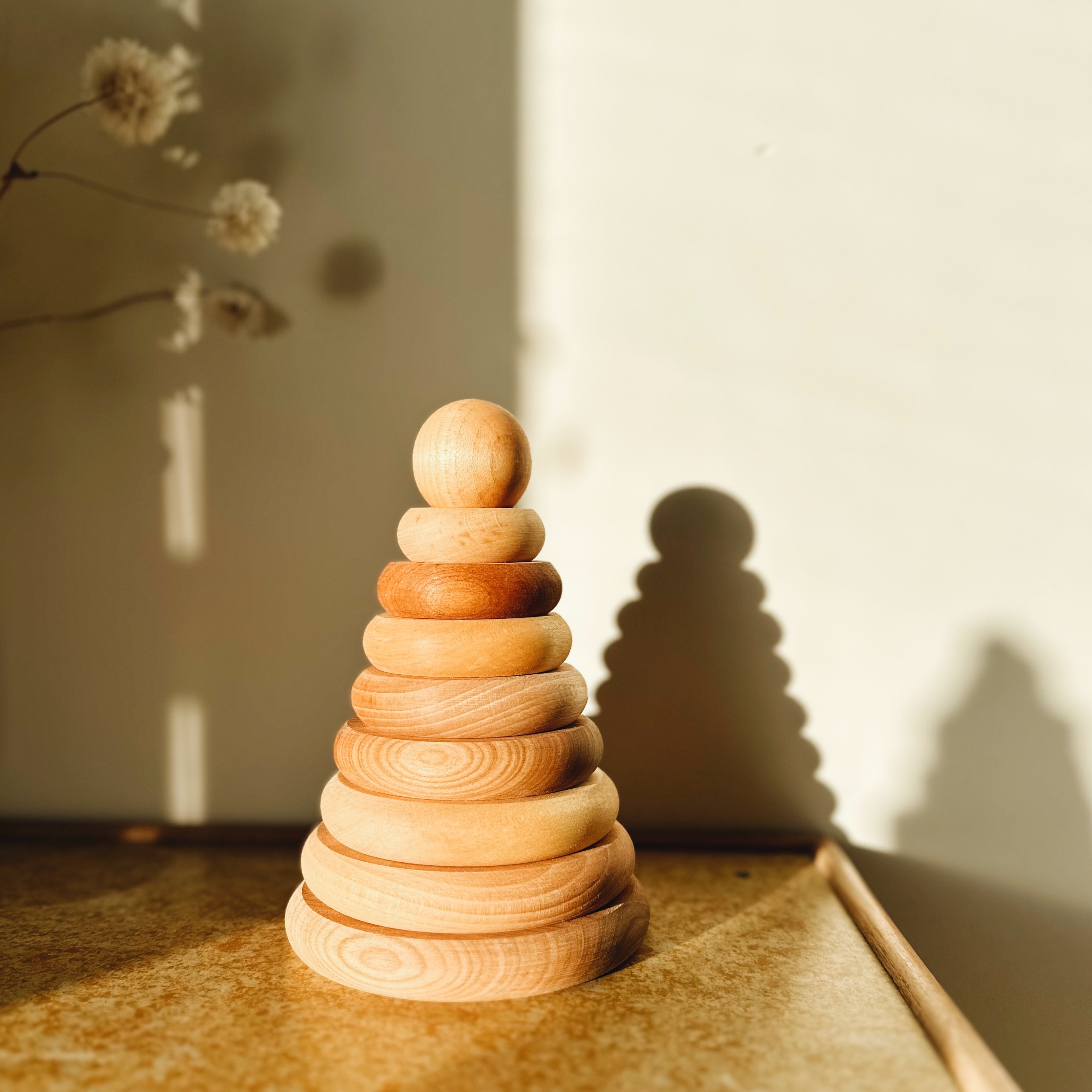 Wooden Story Natural Stacking Tower - WOODEN STORY - Økounger